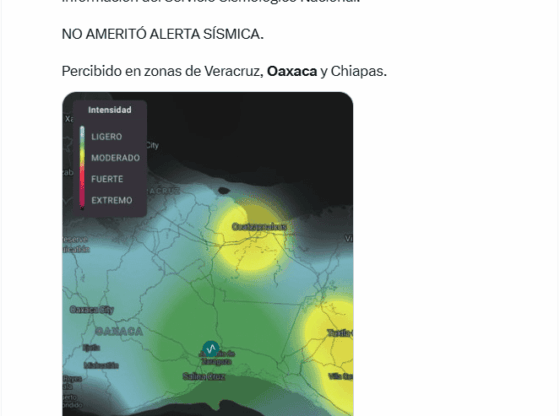 Tremor TODAY: An earthquake close to magnitude 5 was recorded in Oaxaca ...